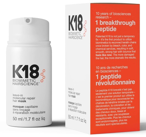 משקם לשיער K18 Leave-In Molecular Repair Hair Mask 50ml - K18 - תכשירים ...