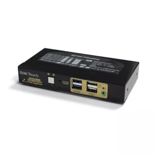 מתג GoldTouch KVM-HDMI-2-4K60 2Ports USB3.0 4K@60HZ HDMI KVM Switch with Cables