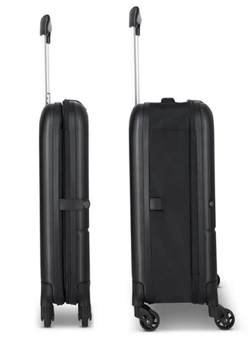 מזוודה טרולי מתקפלת עלייה למטוס גודל 21 אינץ' 4 גלגלים Rollink FLEX LIGHT - שחור - מזוודות לטיסה
