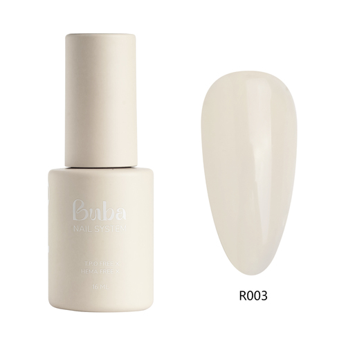 לק ג׳ל ראבר בייס עם צבע 16 מ״ל Buba מס׳ R003 {מתאים ל99% מהאלרגיות } - Buba - לק ג׳ל Buba