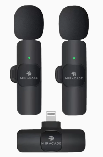 מיקרופון דש אלחוטי כפול MIRACASE MWML650 – איכות סאונד מקצועית