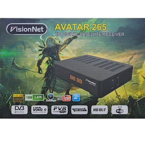ממיר מקלט לווין VisionNet Avatar 265 Full HD - VisionNet - מקלטים