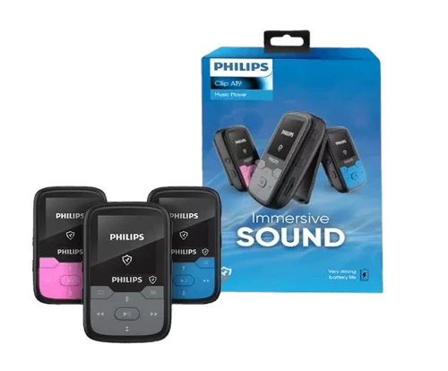 Philips Clip A19 ורוד – נגן כשר לכתחילה עם אחריות לשנה
