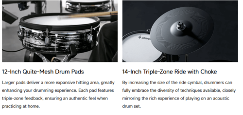 דראמר - מערכת תופים אלקטרונית BEAT MAX עם מסך טאץ' ומגוון עשיר של פי ...