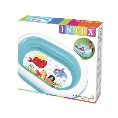 בריכה מלבנית אובלית 163X107X46 ק-6 57482 - בריכות INTEX