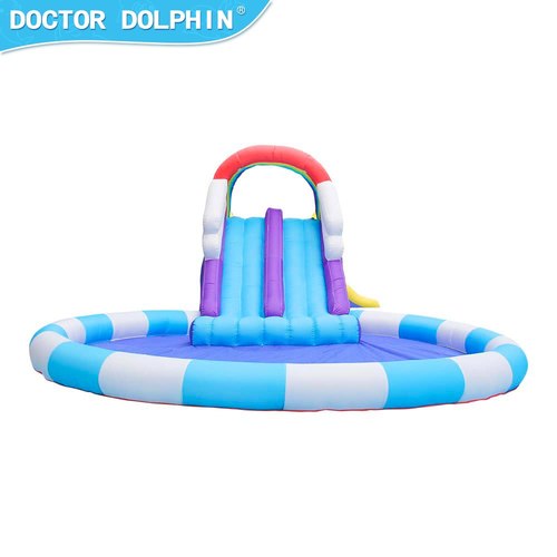 מתקן מתנפח ענק עם מים ושתי מגלשות | דגם D63102 | Doctor Dolphin