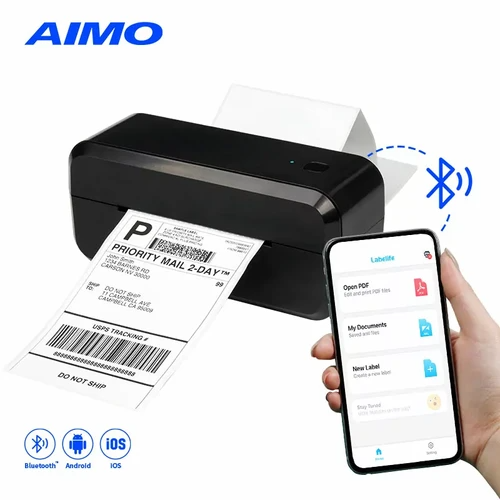 מדפסת מדבקות למשלוחים אלחוטית ניידת - Aimo AM243 - - מדפסת מדבקות