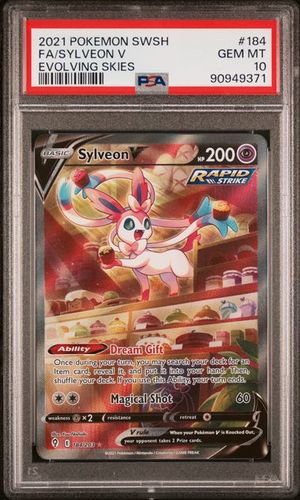 קלפי פוקימון קלף מודרג psa10 סילביון #184 2021 POKEMON SWORD & SHIELD ...