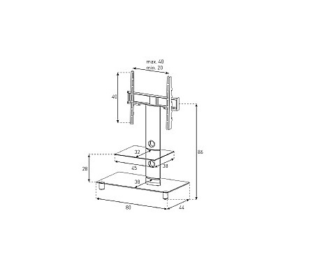 שולחן טלויזיה משולב תלייה NEO81