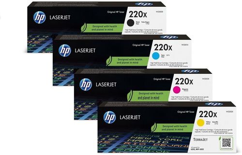 סט טונרים מקורי HP W2200X - 2203X 220X (תפוקת דפים 7,500 דף בשחור 5,500 ...