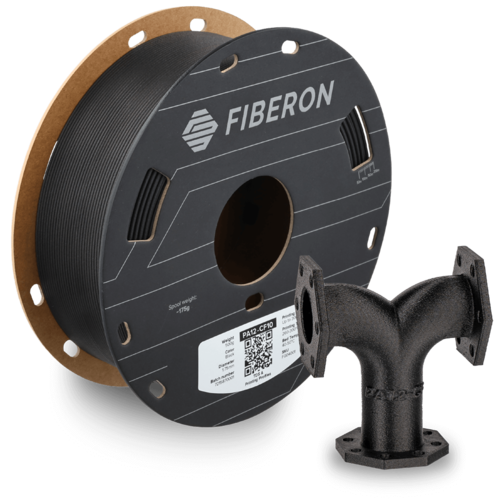ניילון 12 סיבי פחמן 500 גרם קוטר 1.75 מ"מ- Fiberon PA12-CF10 Black 500 gr (PolyMide PA12-CF)