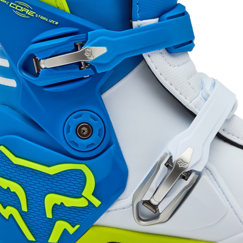 מגף רכיבה פוקס צהוב / כחול - FOX MOTION BOOT V26