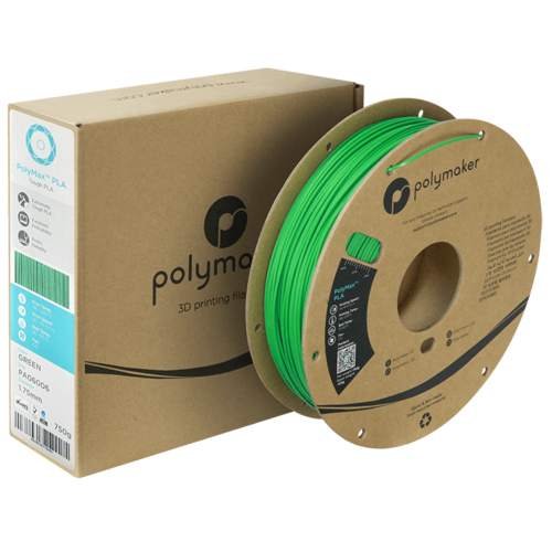 פילמנט ירוק מחוזק סיבים 750 גרם 1.75 מ"מ - PolyMax Tough PLA Green
