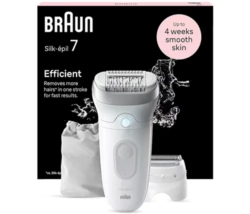 מסיר שיער בראון Braun Silk-epil 7 7-041‏ - Braun - מסירי שיער לנשים