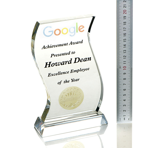 WAVE TROPHY - CRYSTAL AWARD