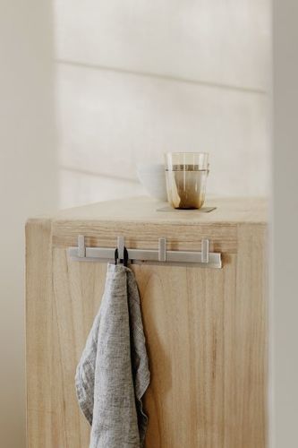 מתלה 4 ווים POTES להדבקה ללא קידוח | פלדת אל-חלד | ZACK