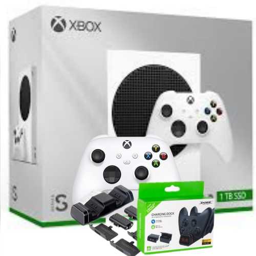 Microsoft Xbox Series S 1TB + 2 CONTROLLER + DUAL CHARGING STATION ...