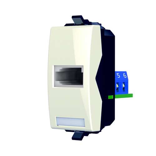 שקע טלפון ישראלי 1 מודול לבן ניסקו סוויץ' Nisko switches - Nisko switches - מפסקים תחת הטיח