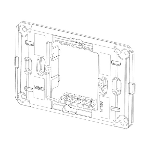 מתאם מלבני לקופסא עגולה 60 מ"מ 2 מודול ניסקו סוויץ' Nisko switches - Nisko switches - מפסקים תחת ...