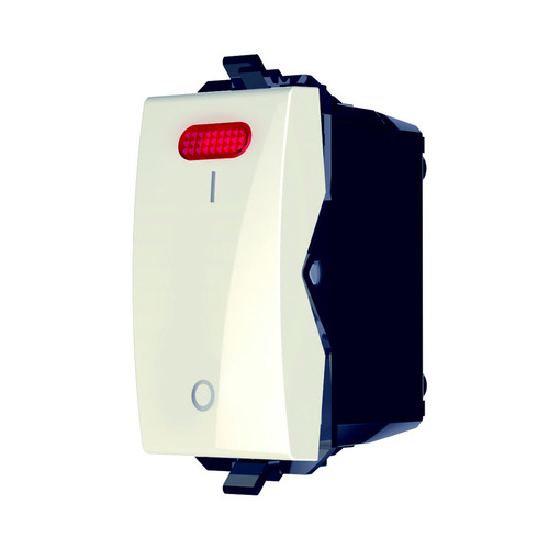 מפסק דו קטבי כולל לד אדום 1 מודול לבן ניסקו סוויץ' Nisko switches - Nisko switches - מפסקים תחת הטיח