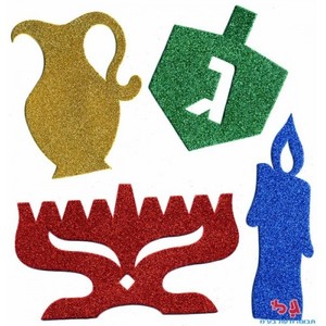 יצירה לחנוכה לצביעה חנוכיה על אדן החלון עם נצנצים- חנוכיה על אדן החלון ...