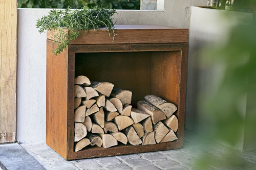 OFYR BUTCHER BLOCK STORAGE 90 CORTEN TEAK WOOD - - OFYR - The Art Of ...