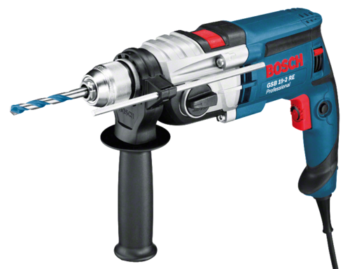 מקדחה רוטטת מקצועית אלקטרונית BOSCH GSB 19-2 RE - מקדחות