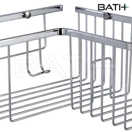 מתקן פינתי לשמפו בהדבקה – ניקל, מלבני ועמוק עשוי בראס H42 - הזמינו ...