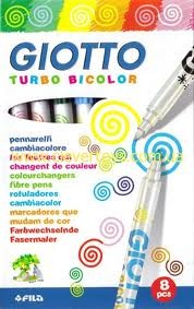סט טושים 1/8 GIOTTO TURBO BICOLOR