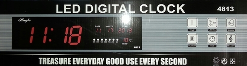 שעון קיר ספרות אדום 4813 LED - שעונים