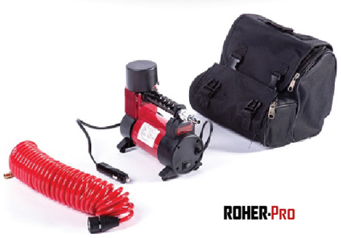 מדחס אויר לרכב 12V כולל תיק נשיאה - חיבור למצבר ROHER-PRO | מדחסי אוויר ...