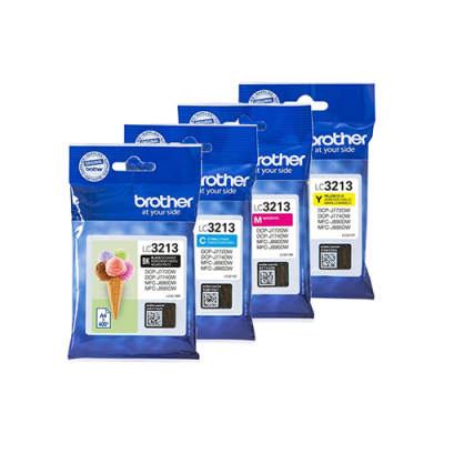 סט 4 ראשי דיו Brother LC-3213 ink