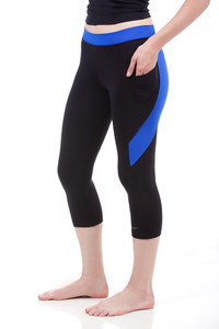 מכנס 3/4 ישר עם שרוך מבד מיקופייבר לאימוני מחול וספורט