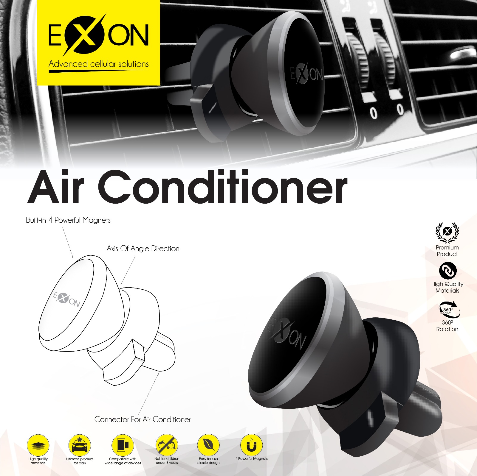 תושבת לרכב EXON Air Conditioner - תושבות לרכב