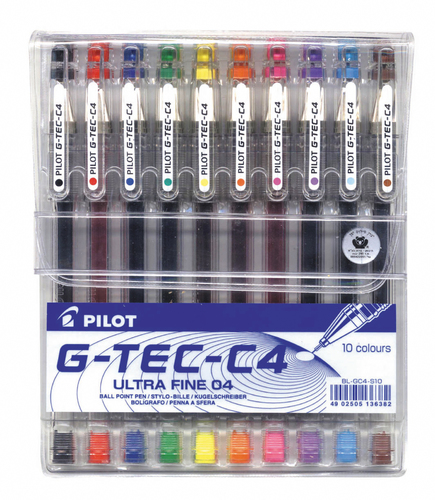 עט PILOT G-TEC 0.4 - סט 10 יח' - - עטים