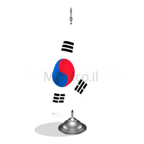 דגלון דרום קוריאה - South Korea mini flag *תמונה לצורך הדמיה בלבד ...