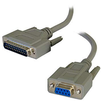 CABLE 25 pin M 9 pin F 1.8M - כבלים מונו (9pin) ו-PS2