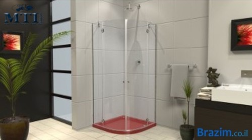 אגנית למקלחון מעוגלת MTI-202 80X80 קלאסיות - גוון לבן