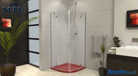 אגנית למקלחון מעוגלת MTI-202 80X80 קלאסיות - גוון לבן אמבטיות MTI - אמבטיות MTI - אגניות למקלחון