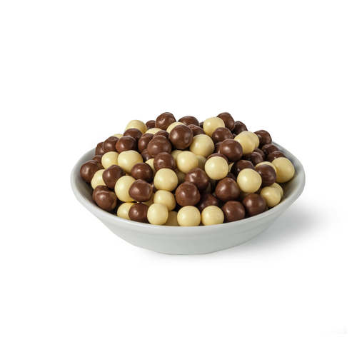 קליק 8 מ"מ חום לבן 200 גרם - קישוטי שוקולד