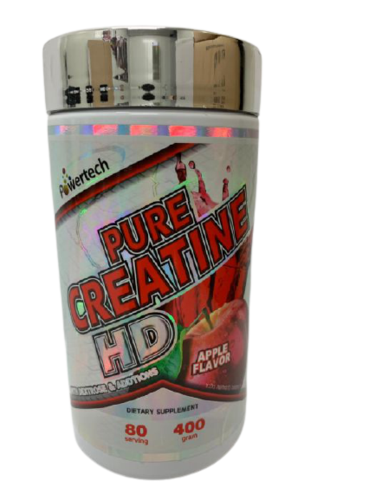 אבקת קריאטין - POWERTECH - PURE CREATINE HD-בטעם תפוח