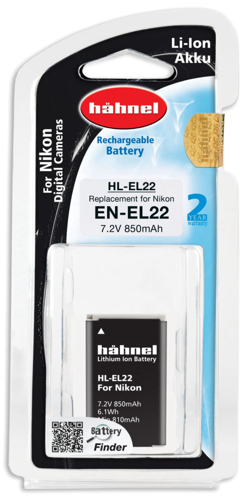 סוללה נטענת למצלמת Nikon חלופית ל Nikon EN-EL22 - ארגול