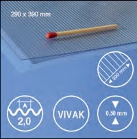 משטח פלסטי שקוף גלי 290X390 מ"מ | למודל אדריכלי Schulcz - - חומרי יצירה