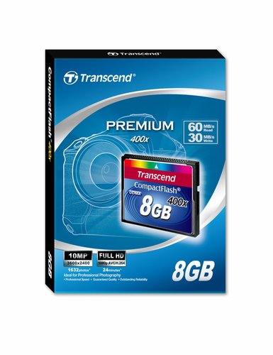 כרטיס זיכרון Transcend 8GB CF x400 - ארגול