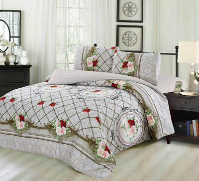 אנדו מוצרי איכות לבית. סט מצעים זוגי יוקרתי 100% סאטן אל-קמט Lalin 15