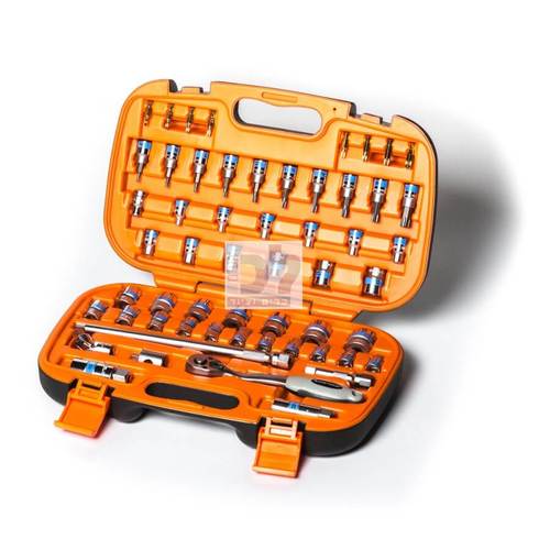 סט בוקסות דרייב "3/8, 57 חלקים 6-24 מ"מ במזוודת פלסטיק GS KING TOOLS ...