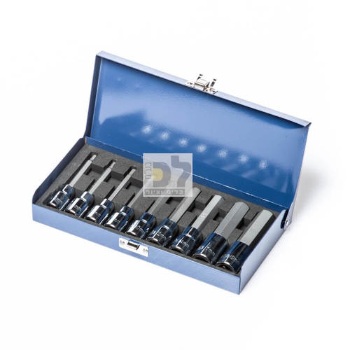 מארז 9 ביטים בוקסה "1/2 אלן 100 מ"מ אורך בקופסת מתכת CALAMAN - CALAMAN ...