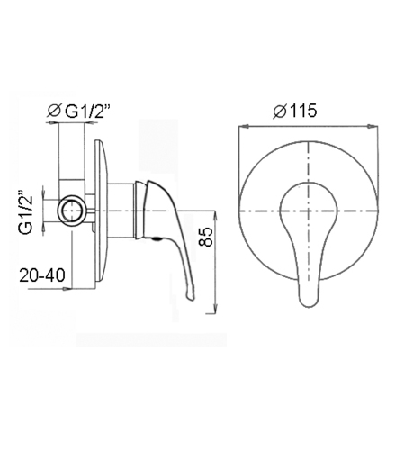 מערכת קיר 3 דרך "ענבר" MADGAL - MADGAL - ברזים