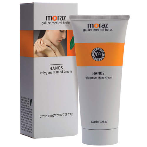 קרם פוליגונום לכפות הידיים 100 מ"ל מורז Polygonum Hand Cream 100 ml Moraz - שקדיה מוצרי טבע