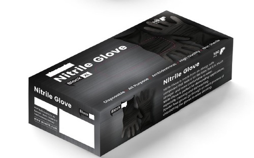 כפפות ניטריל שחורות מחוזקות 100 יח' L DELTA PLUS - - אביזרי בטיחות